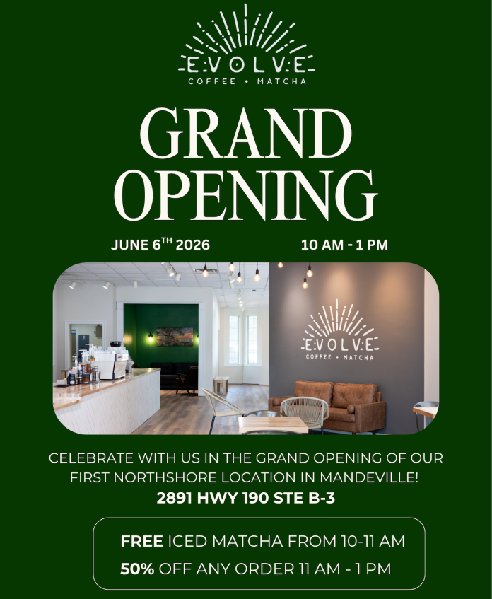 Evolve Coffee + Matcha Opens in Mandeville - Biz New Orleans